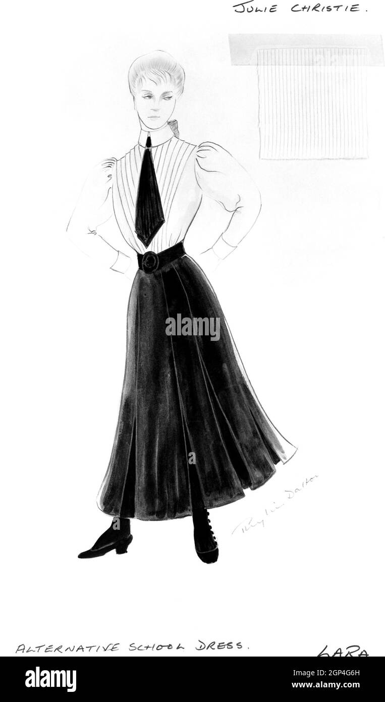 DOCTOR ZHIVAGO, costume sketch for Julie Christie by designer Phyllis ...