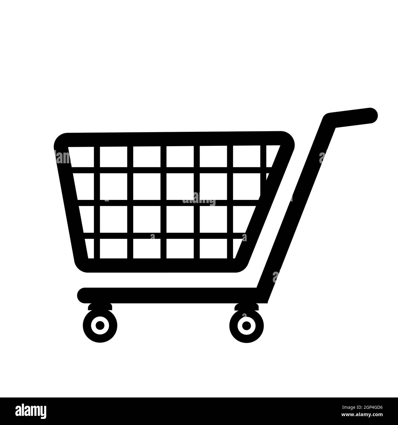 Abstract grocery cart on wheels from supermarket - Vector illustration ...