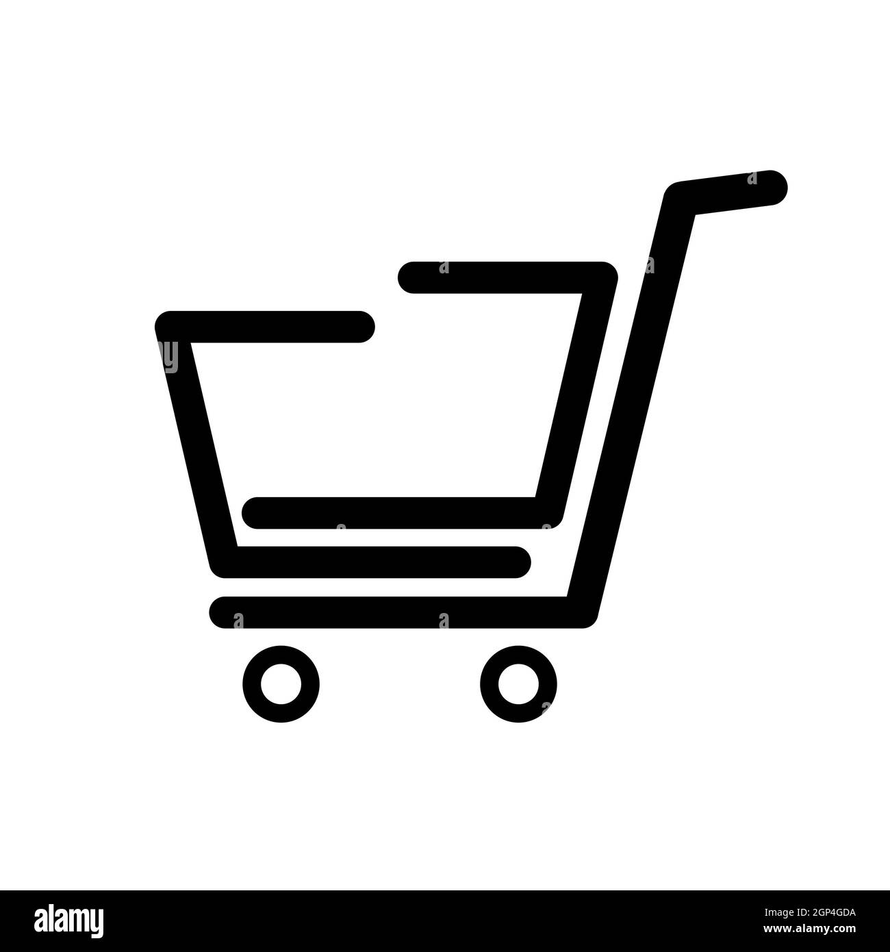 Abstract grocery cart on wheels from supermarket - Vector illustration ...