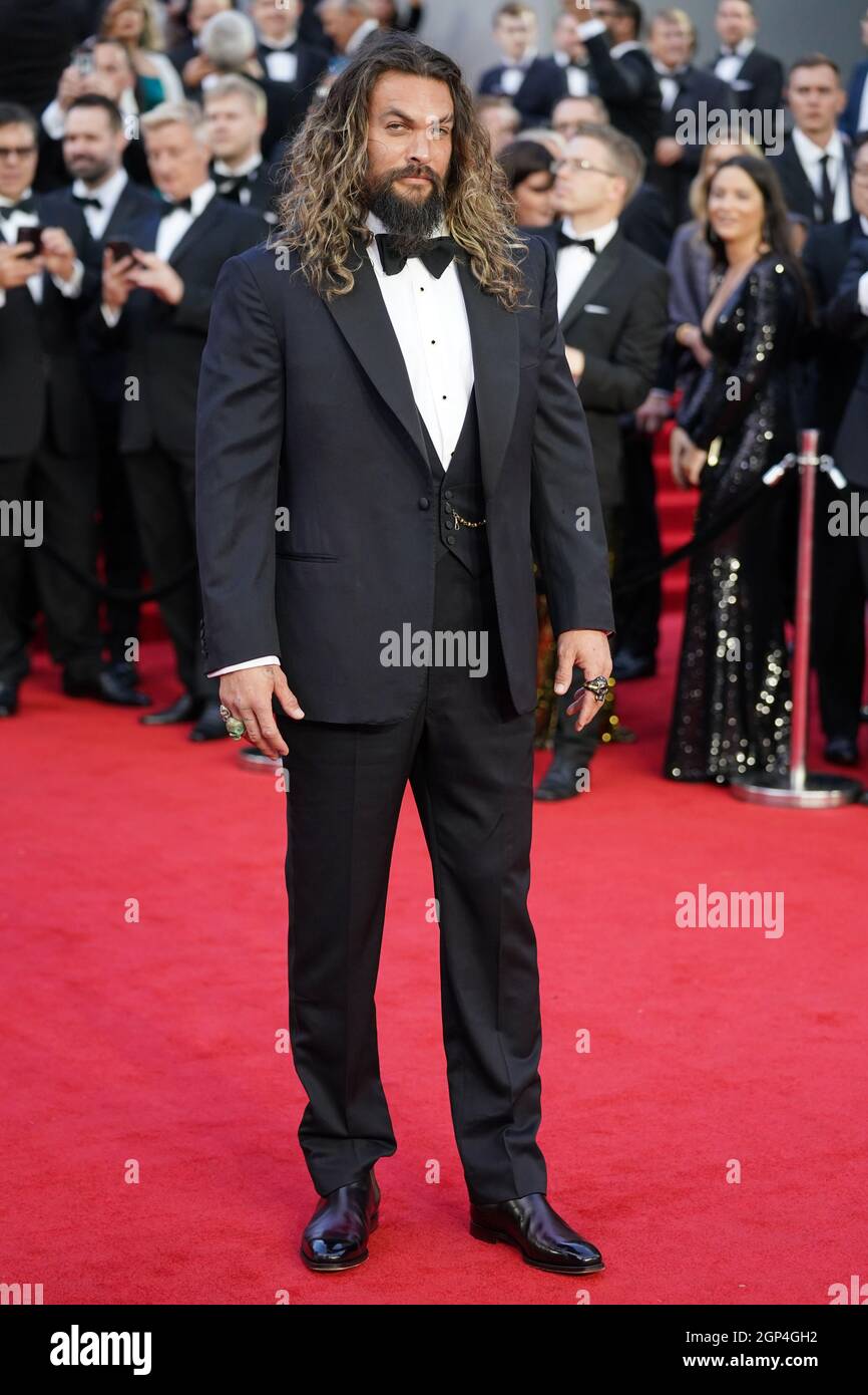 Jason Momoa attending the World Premiere of No Time To Die, at the ...