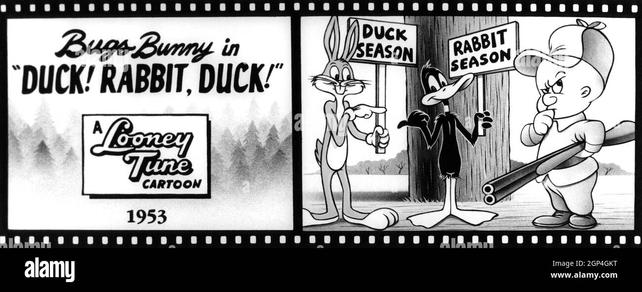DUCK! RABBIT, DUCK!, from left, Bugs Bunny, Daffy Duck (both voiced by ... DUCK! RABBIT, DUCK!, from left, Bugs Bunny, Daffy Duck (both voiced by ...