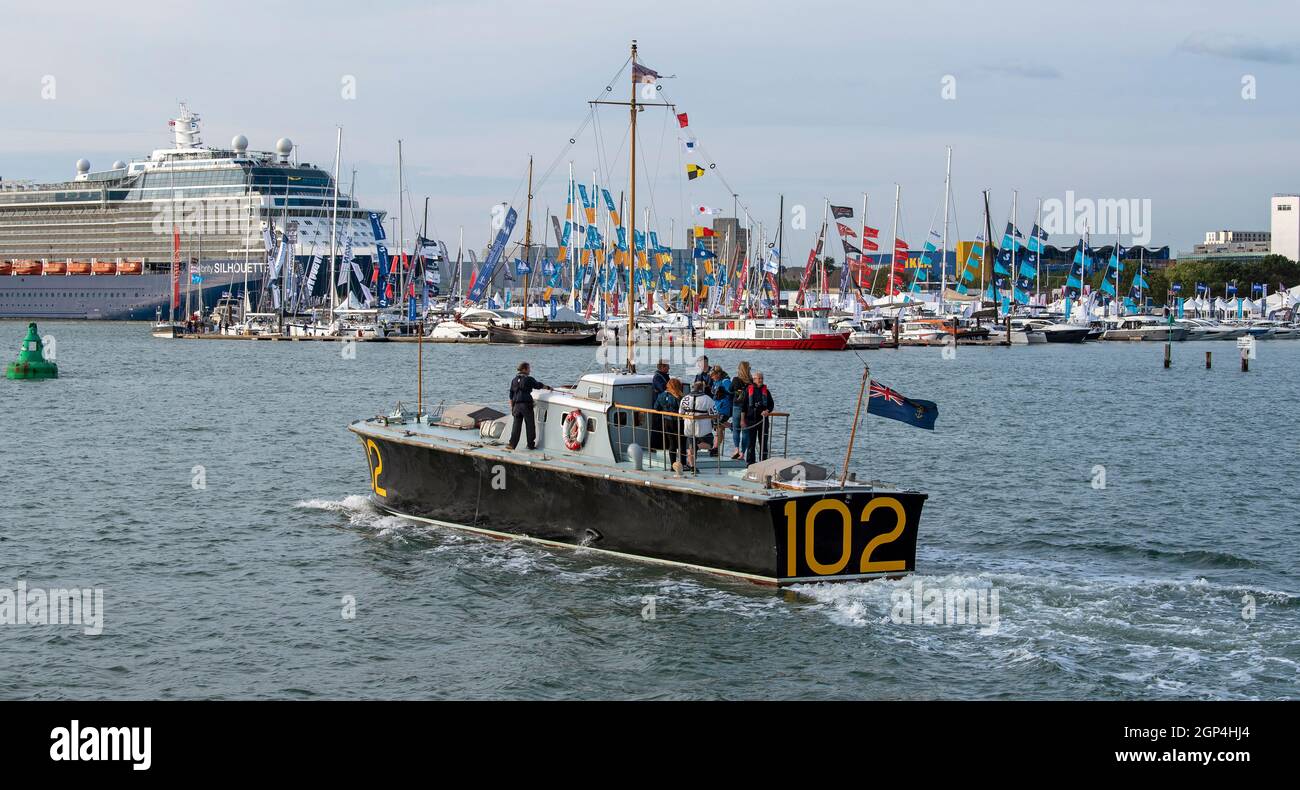Southampton, England, UK. 2021. A historic vessel HSL 102 underway on ...