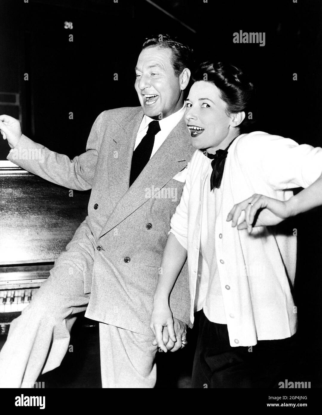 HERE COMES THE GROOM, from left, Phil Harris, Cass Daley, on-set, 1951 ...