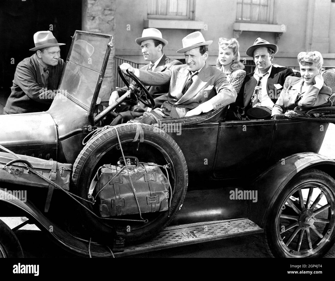 HI'YA CHUM, from left, Paul Hurst, The Ritz Brothers (in car with Jane ...