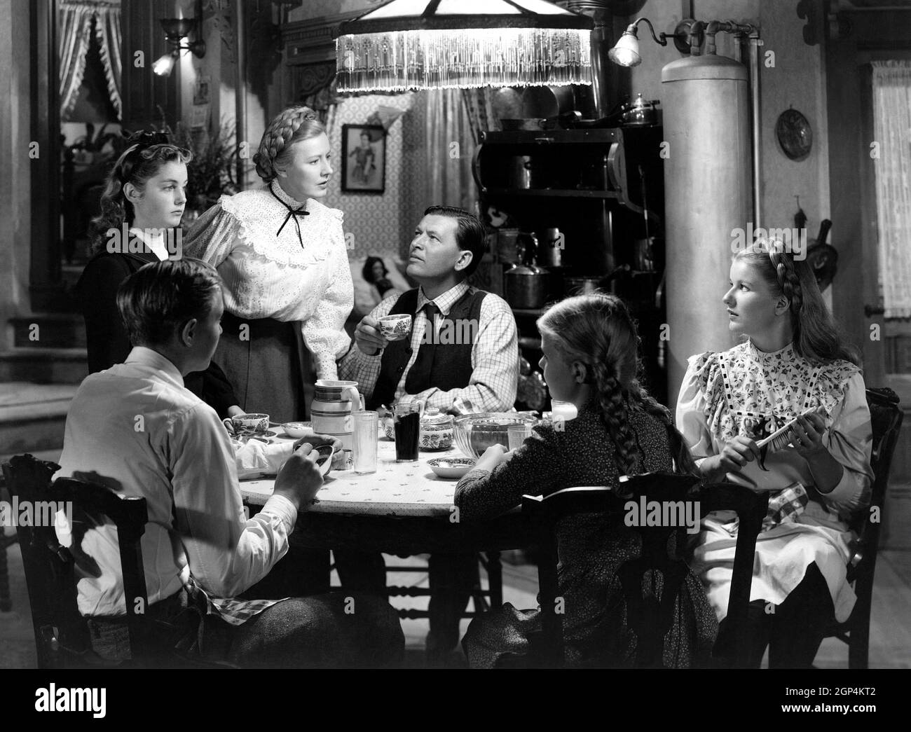 I REMEMBER MAMA, from left, June Hedin, Steve Brown, Irene Dunne ...