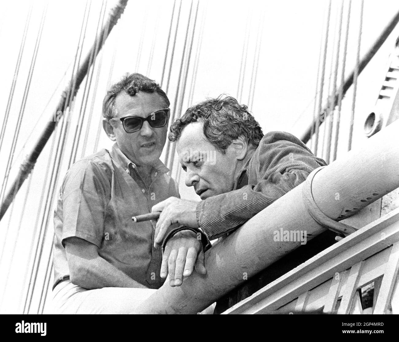 LUV, from left, director Clive Donner, Jack Lemmon, on location in New ...
