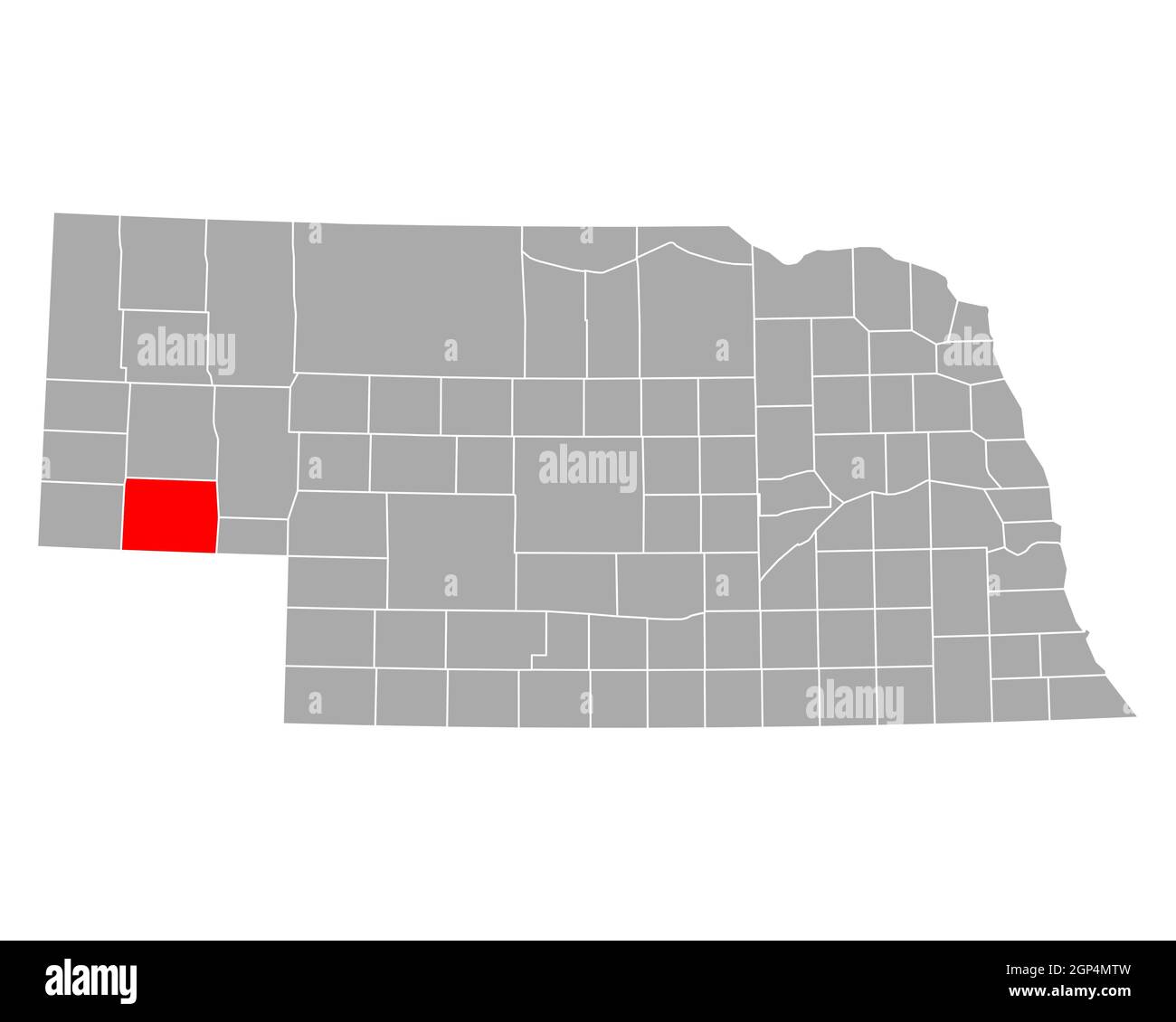 Map of Cheyenne in Nebraska Stock Photo - Alamy