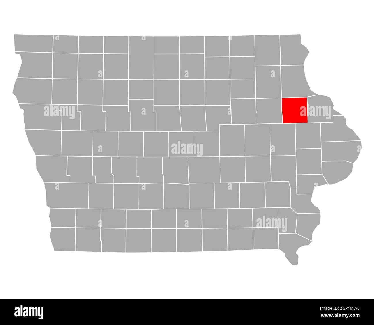 Map of Delaware in Iowa Stock Photo - Alamy