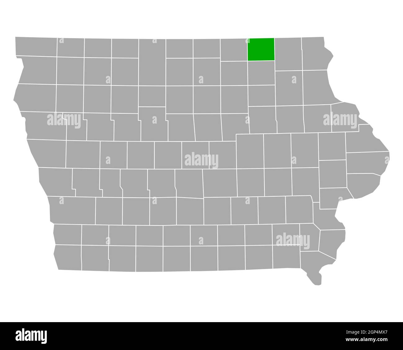Map of Howard in Iowa Stock Photo - Alamy