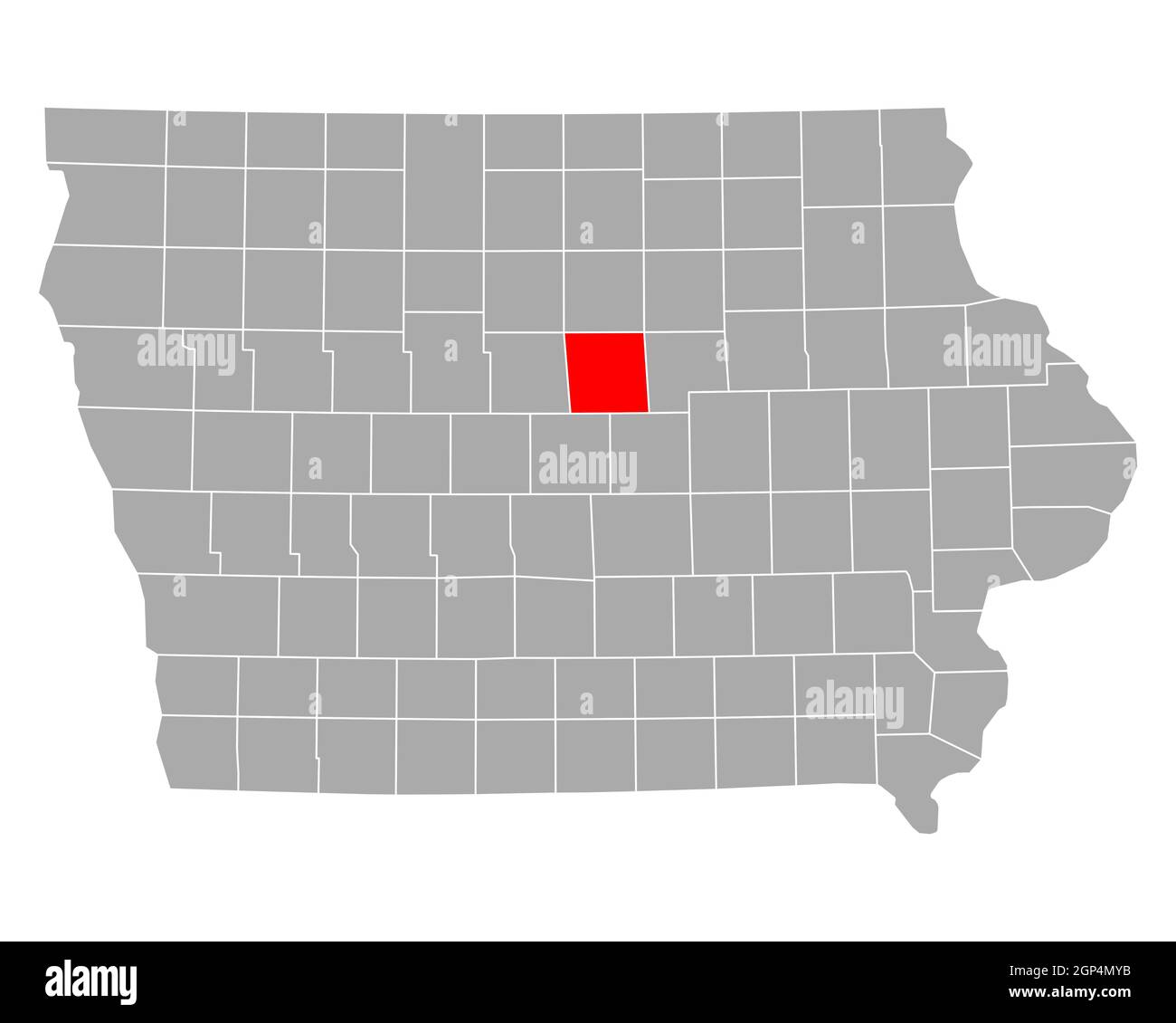 Map of Hardin in Iowa Stock Photo - Alamy