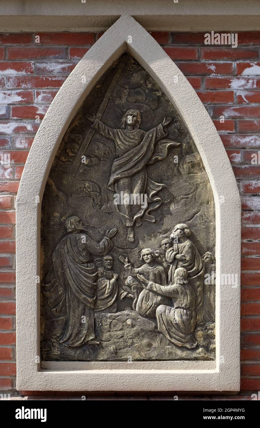 Ascension of Christ, the outer wall of the cathedral of St. Ignatius in ...