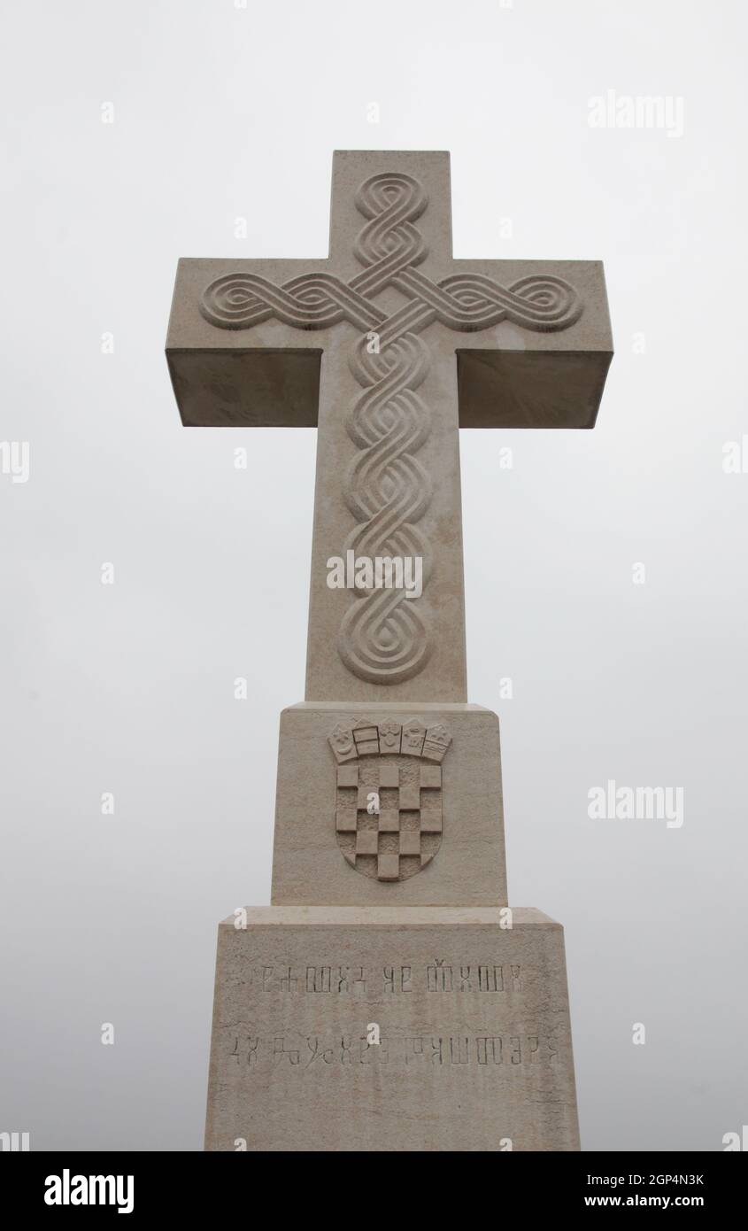 Big stone cross Stock Photo - Alamy