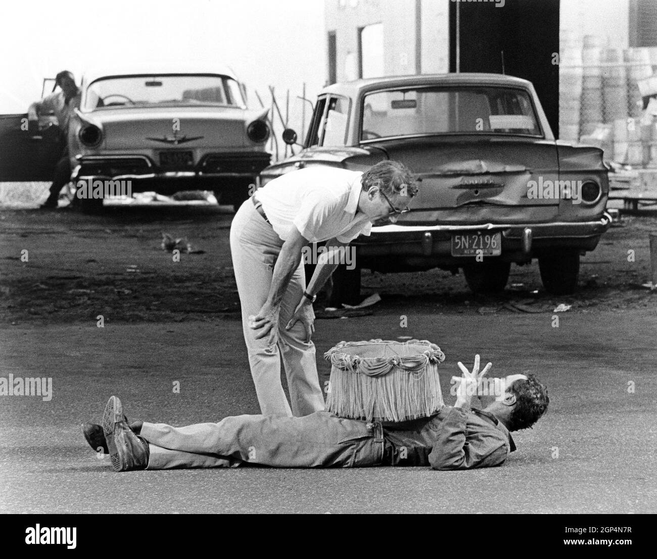 LUV, director Clive Donner, standing over Jack Lemmon, on-set, 1967 ...