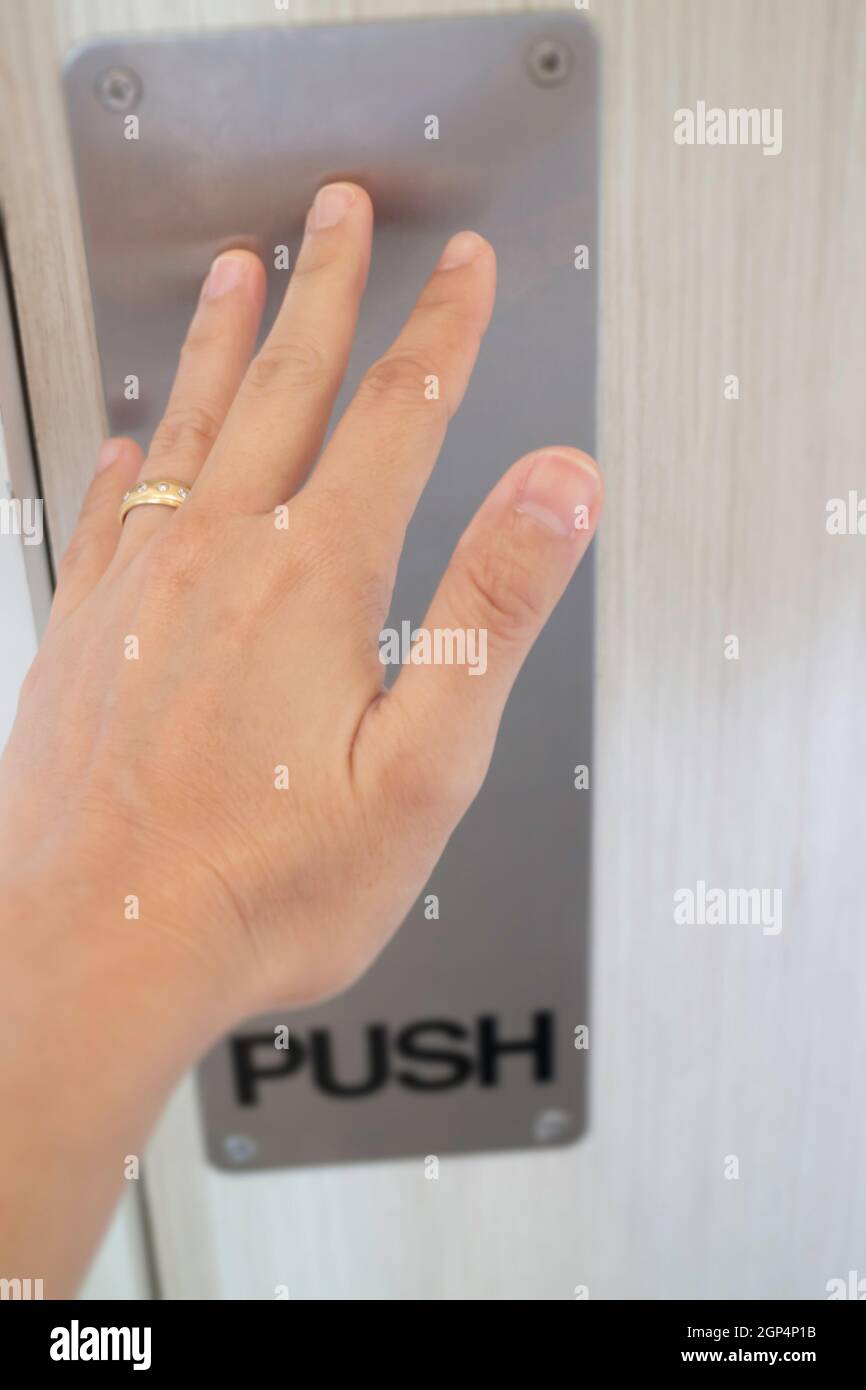 Pushing door open hi-res stock photography and images - Alamy