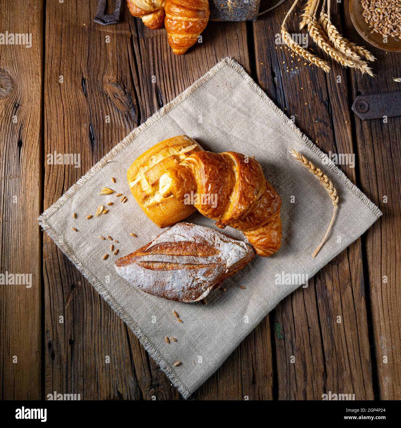 Fresh rolls in a cornucopia Stock Photo - Alamy