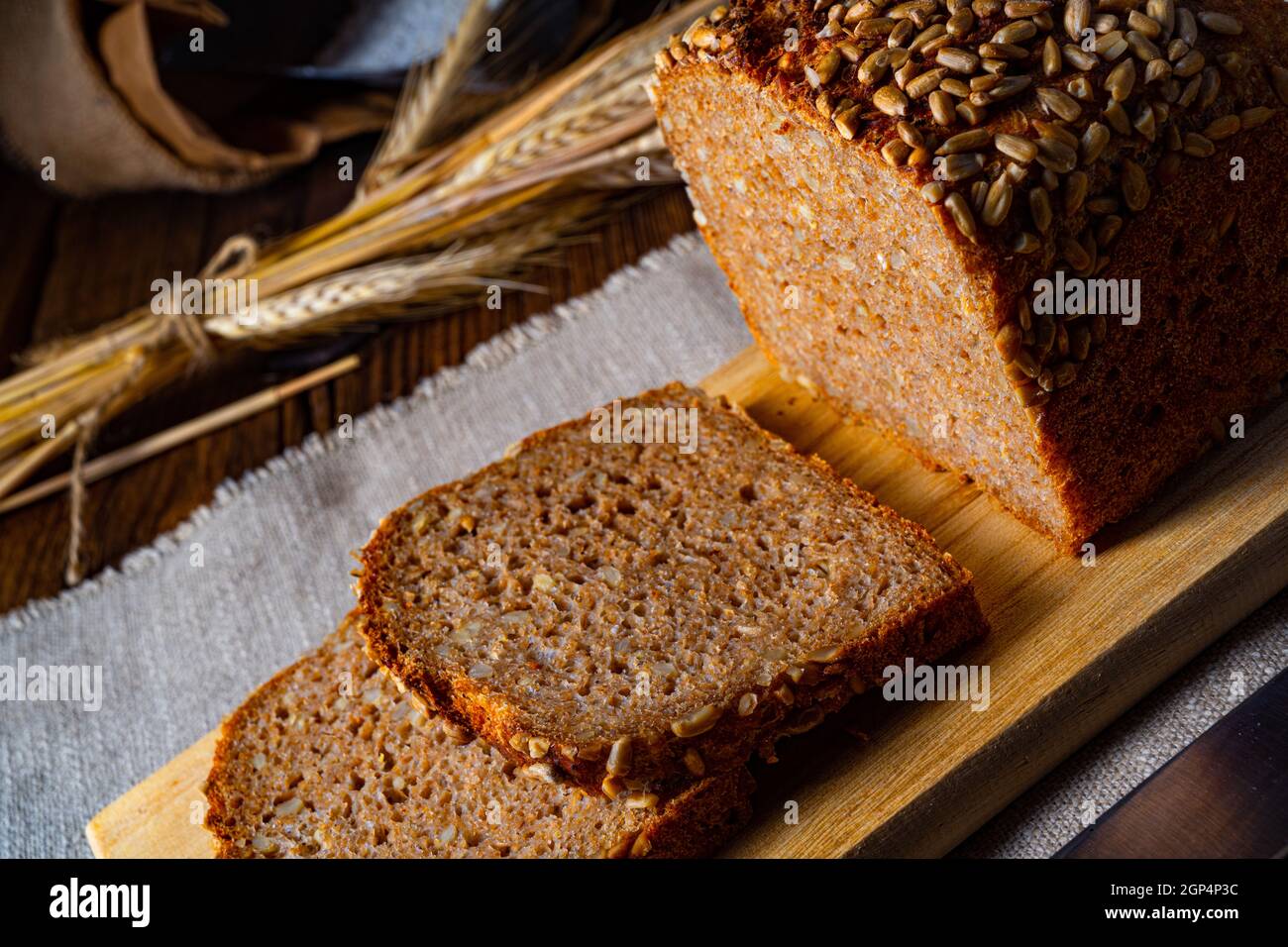 Moist wholemeal bread, crushed or ground whole grain Stock Photo - Alamy