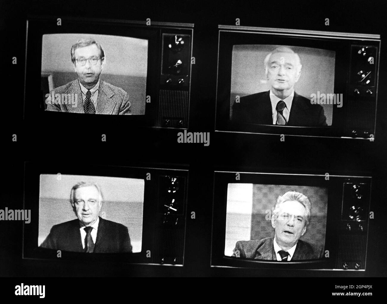 NETWORK, clockwise from top left, John Chancellor, Howard K. Smith ...