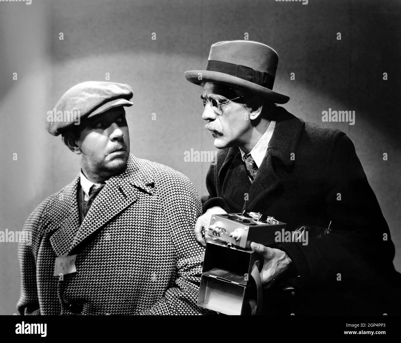 NIGHT KEY, from left, Hobart Cavanaugh, Boris Karloff, 1937 Stock Photo ...