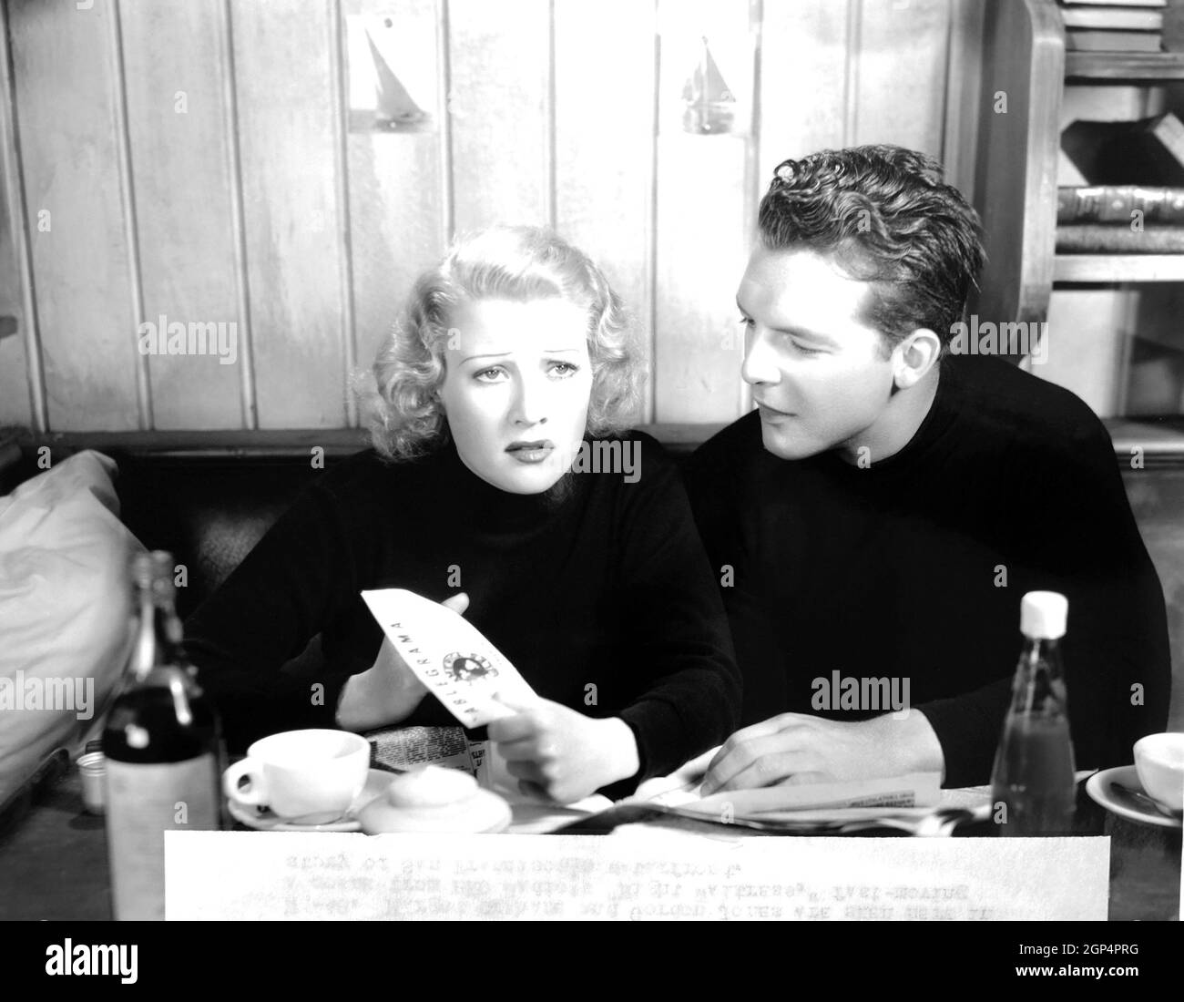 NIGHT WAITRESS, from left, Margot Grahame, Gordon Jones, 1936 Stock ...