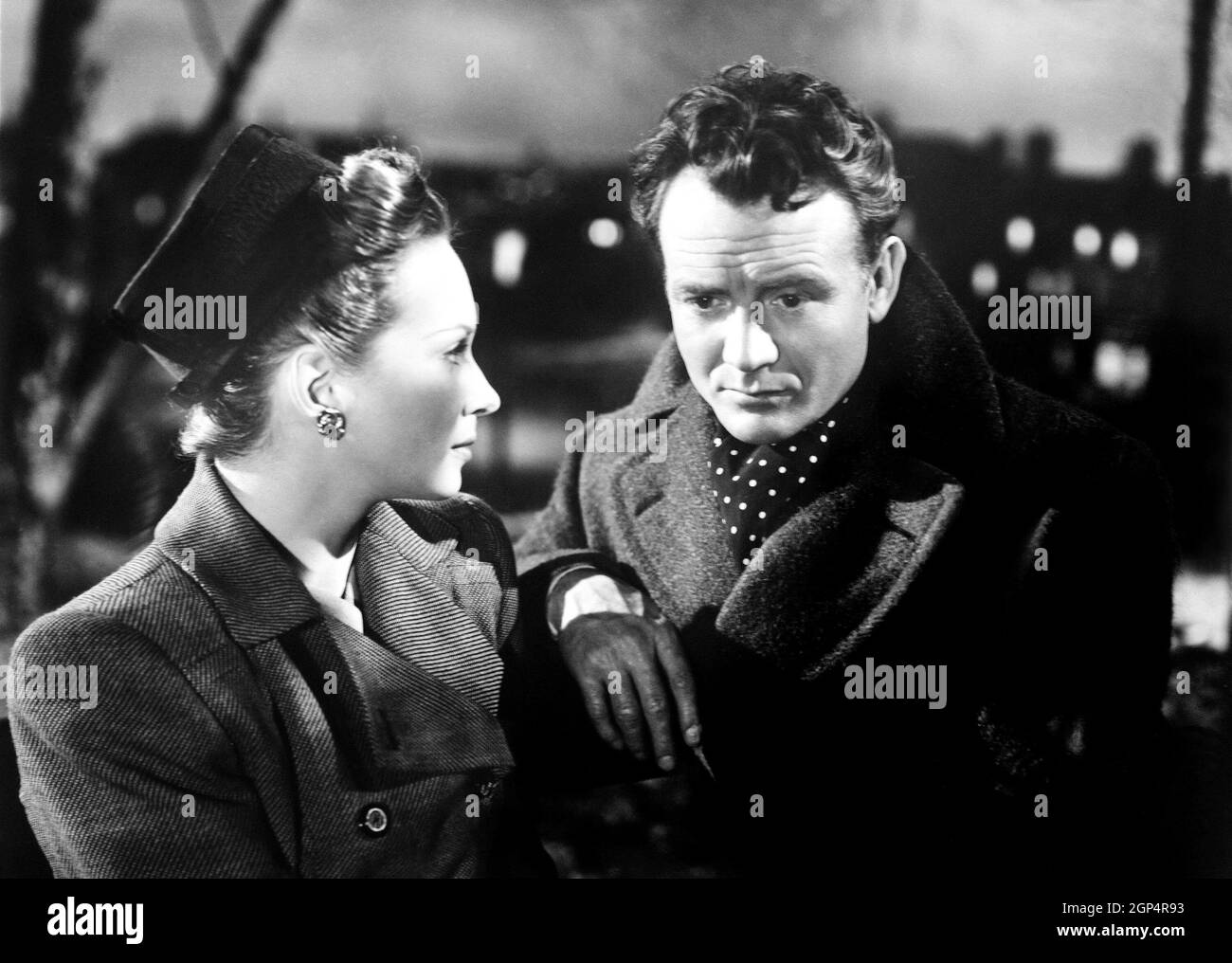 THE OCTOBER MAN, from left, Joan Greenwood, John Mills, 1947 Stock ...