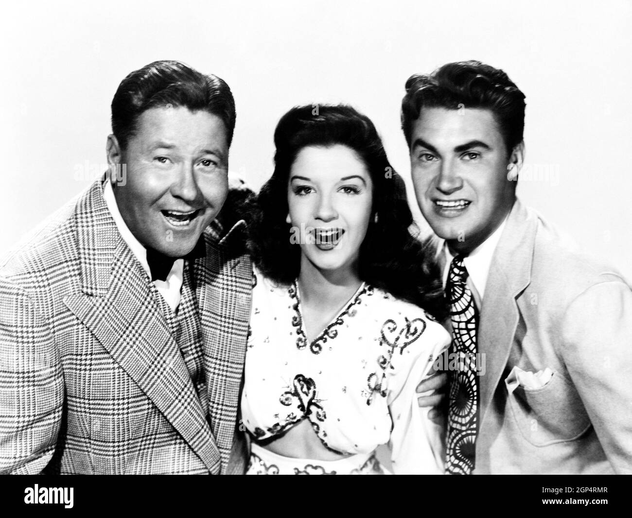 ON STAGE EVERYBODY, from left, Jack Oakie, Peggy Ryan, Johnny Coy, 1945 ...