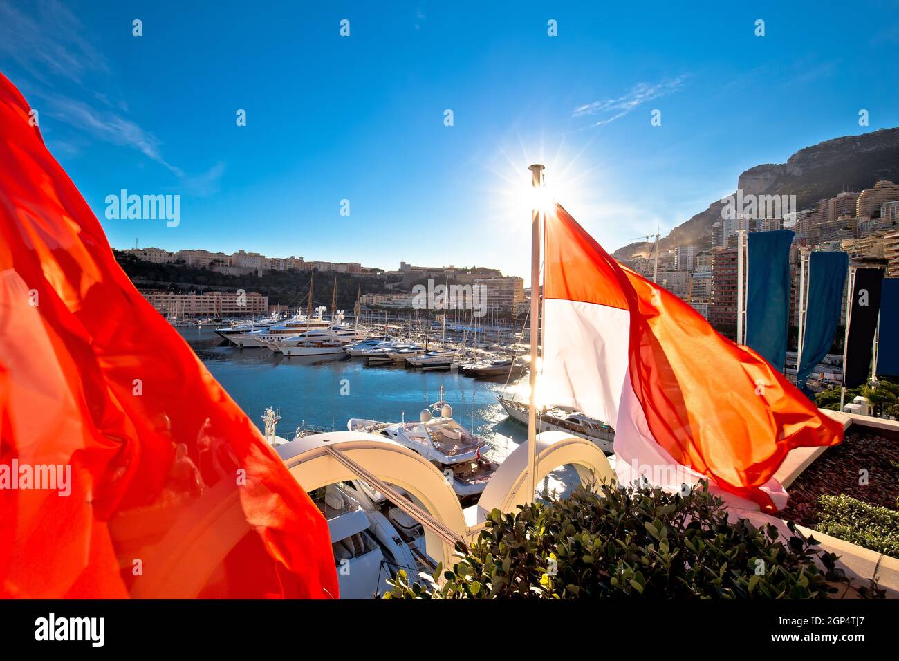 Monte Carlo yachting harbor and waterfront view, Principality of Monaco ...