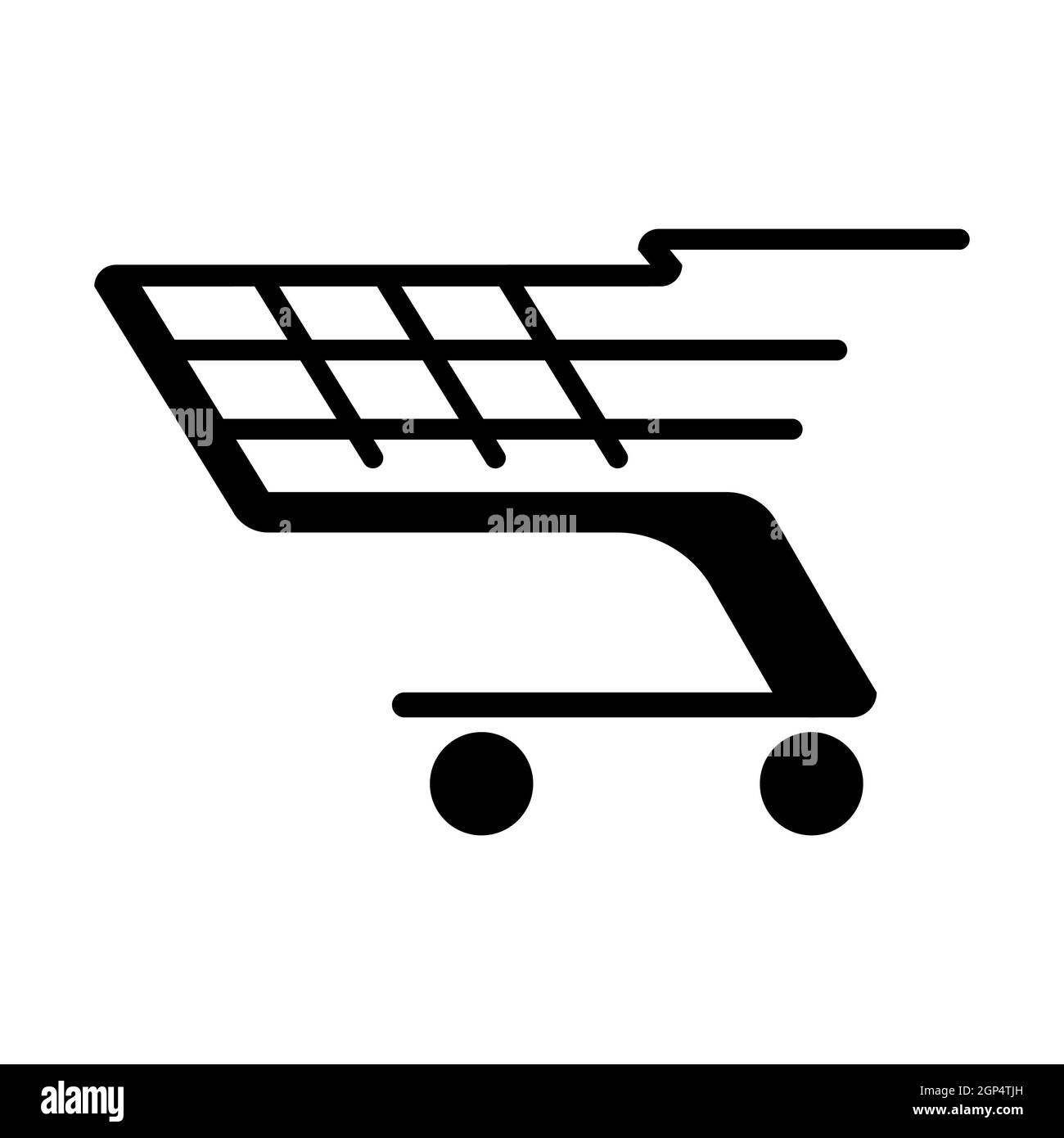 Abstract grocery cart on wheels from supermarket - Vector illustration ...