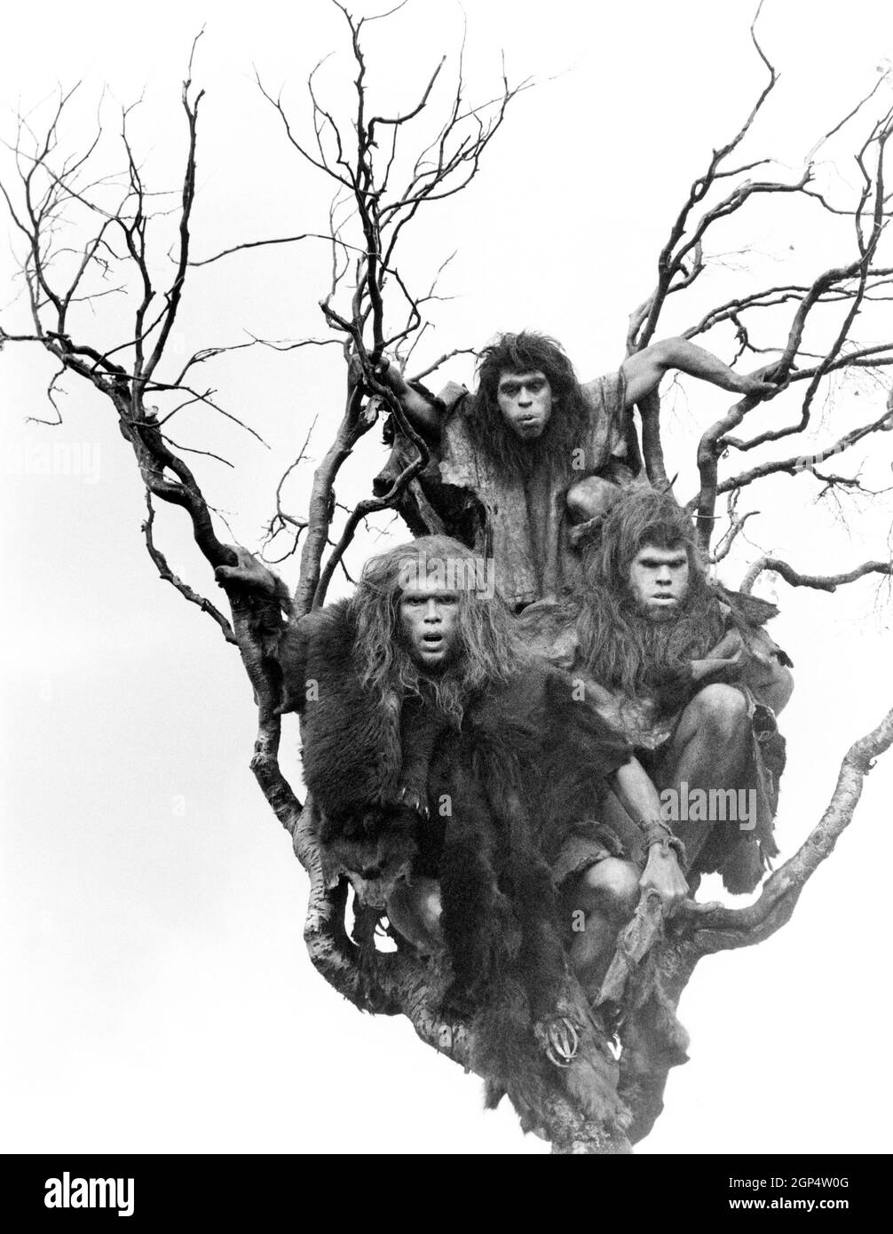 QUEST FOR FIRE, from left, Everett McGill, Naseer El-Kadi, Ron Perlman ...