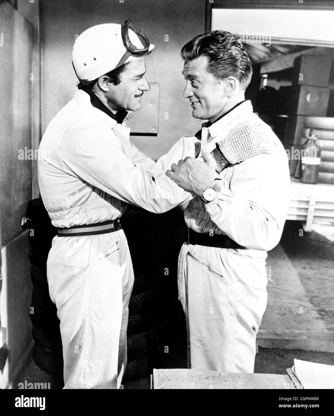 THE RACERS, from left, Gilbert Roland, Kirk Douglas, 1955, TM ...