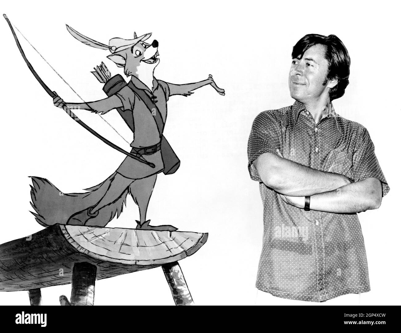 ROBIN HOOD, Brian Bedford, with his voice-over character, Robin Hood ...