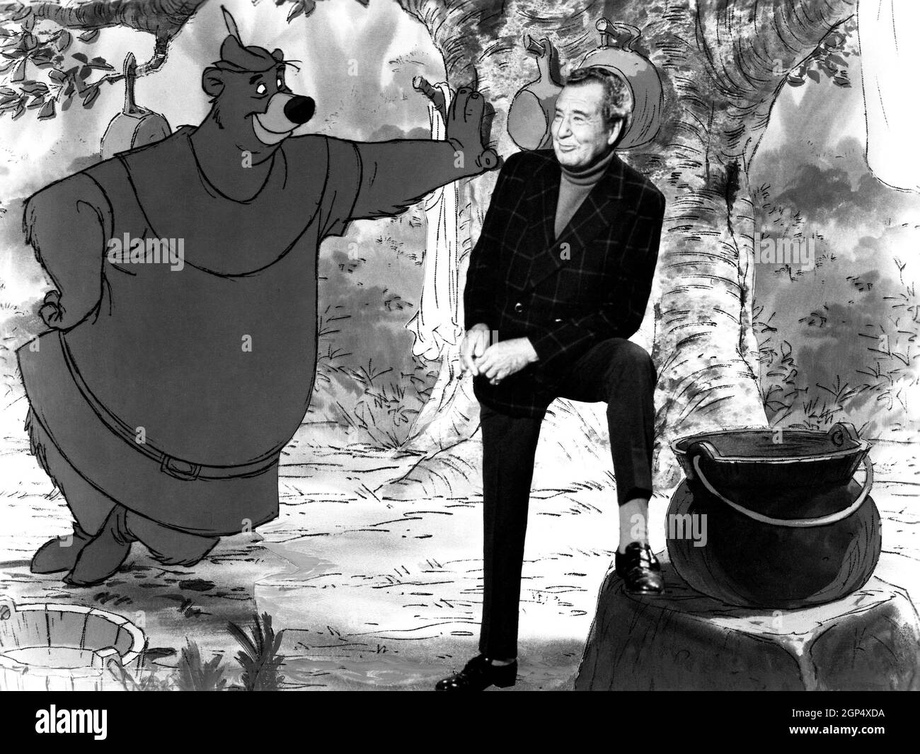 ROBIN HOOD, Phil Harris, with his voice-over character, Little John ...