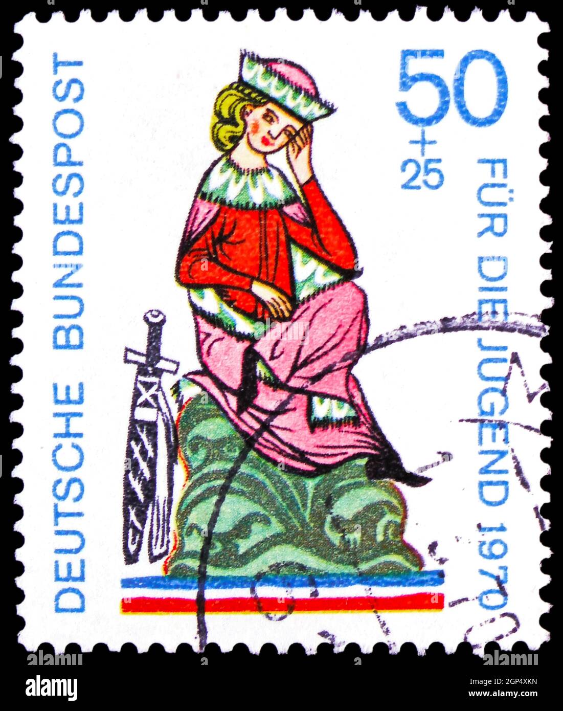MOSCOW, RUSSIA - AUGUST 4, 2021: Postage stamp printed in Germany shows ...