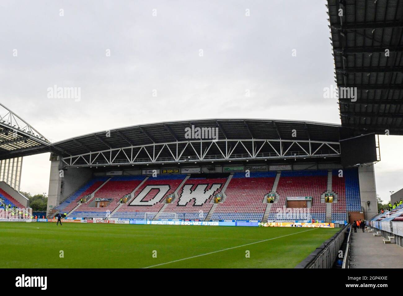 A general view of the DW stadium, the home of Wigan Athletic Stock ...
