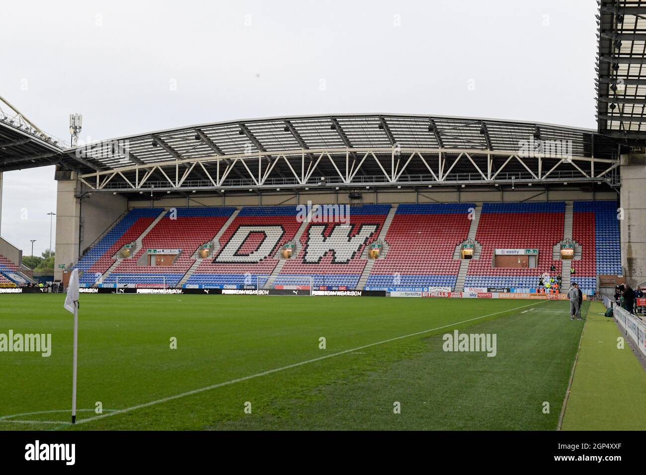 A general view of the DW stadium, the home of Wigan Athletic Stock ...