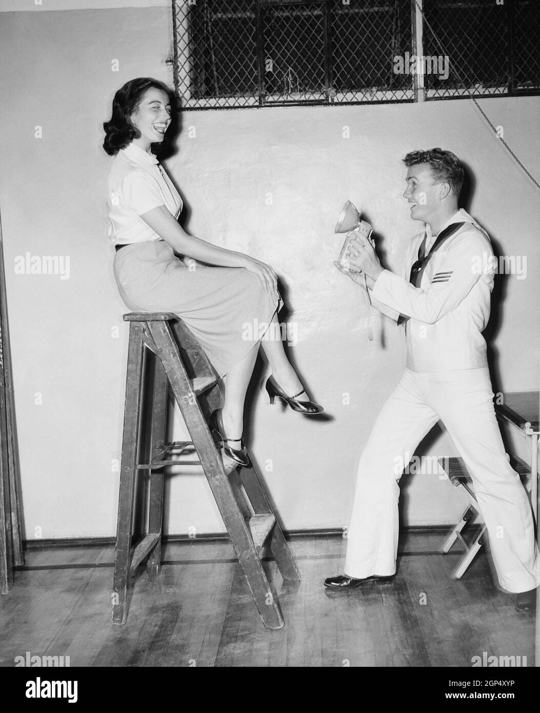 THE ROSE TATTOO, from left: Marisa Pavan, Ben Cooper on set, 1955 Stock ...
