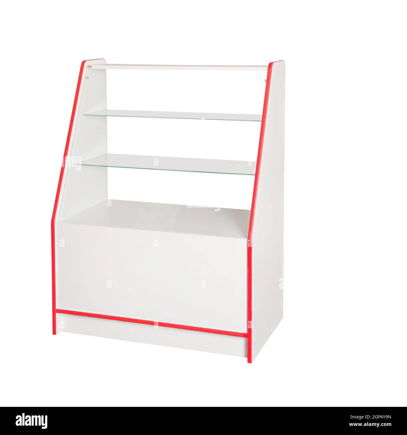 Showcase equipment for a store on a white background. Free space for ...