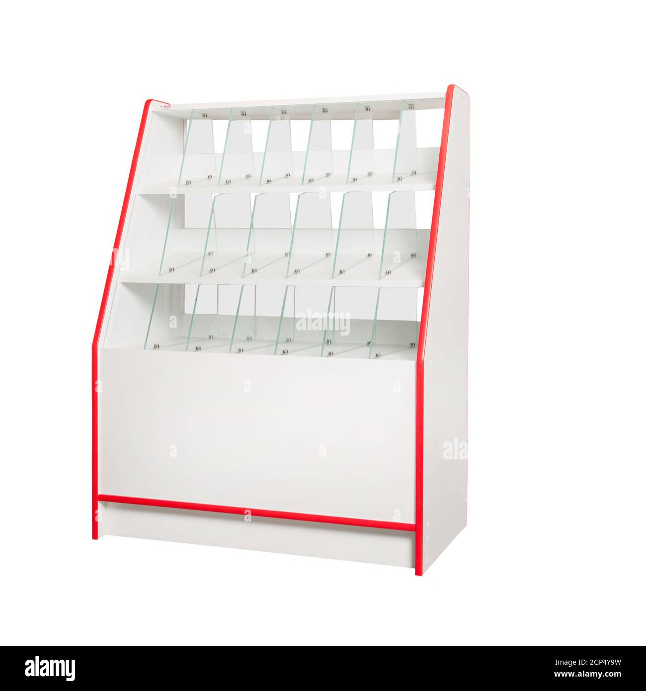 Showcase equipment for a store on a white background. Free space for ...