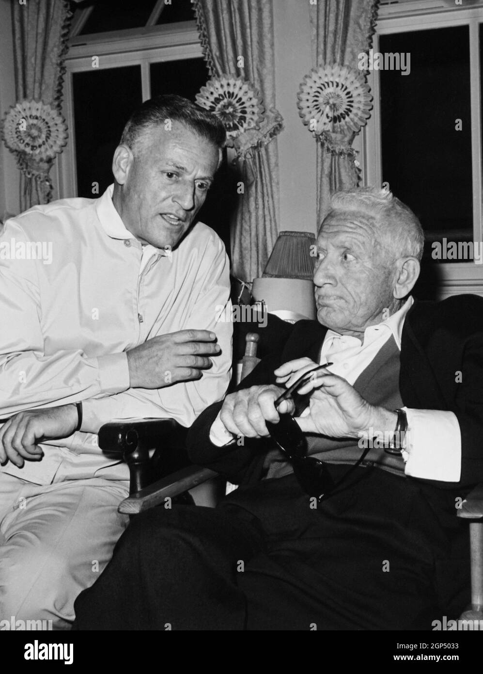 SHIP OF FOOLS, from left: director Stanley Kramer visited by Spencer ...