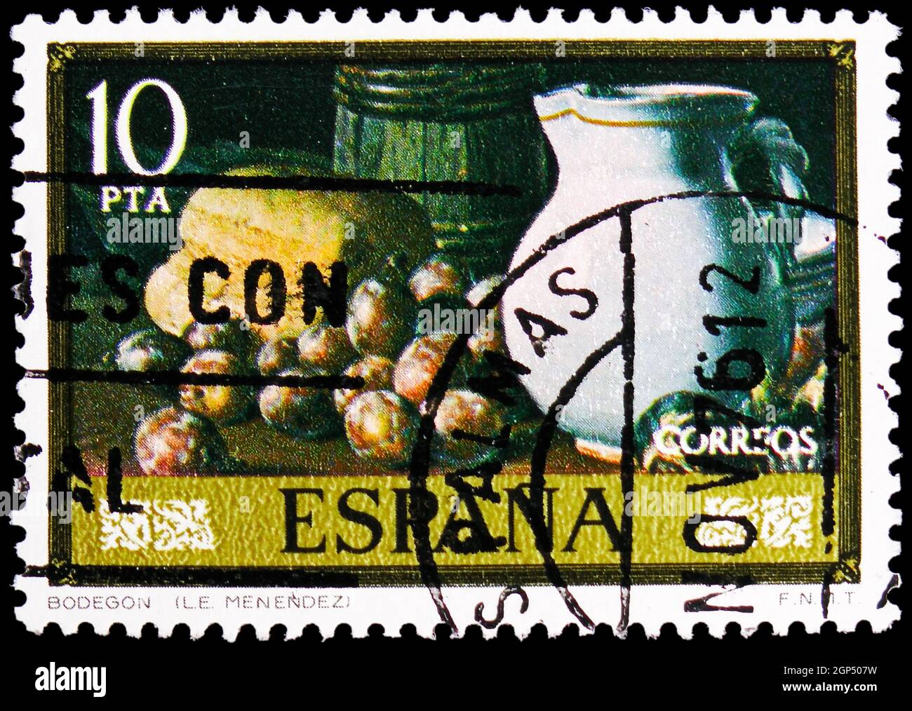 MOSCOW, RUSSIA - AUGUST 4, 2021: Postage stamp printed in Spain shows ...