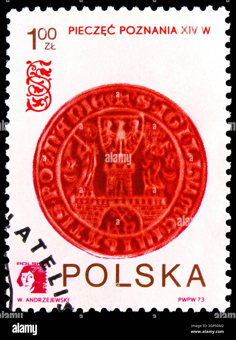 MOSCOW, RUSSIA - AUGUST 4, 2021: Postage stamp printed in Poland shows ...