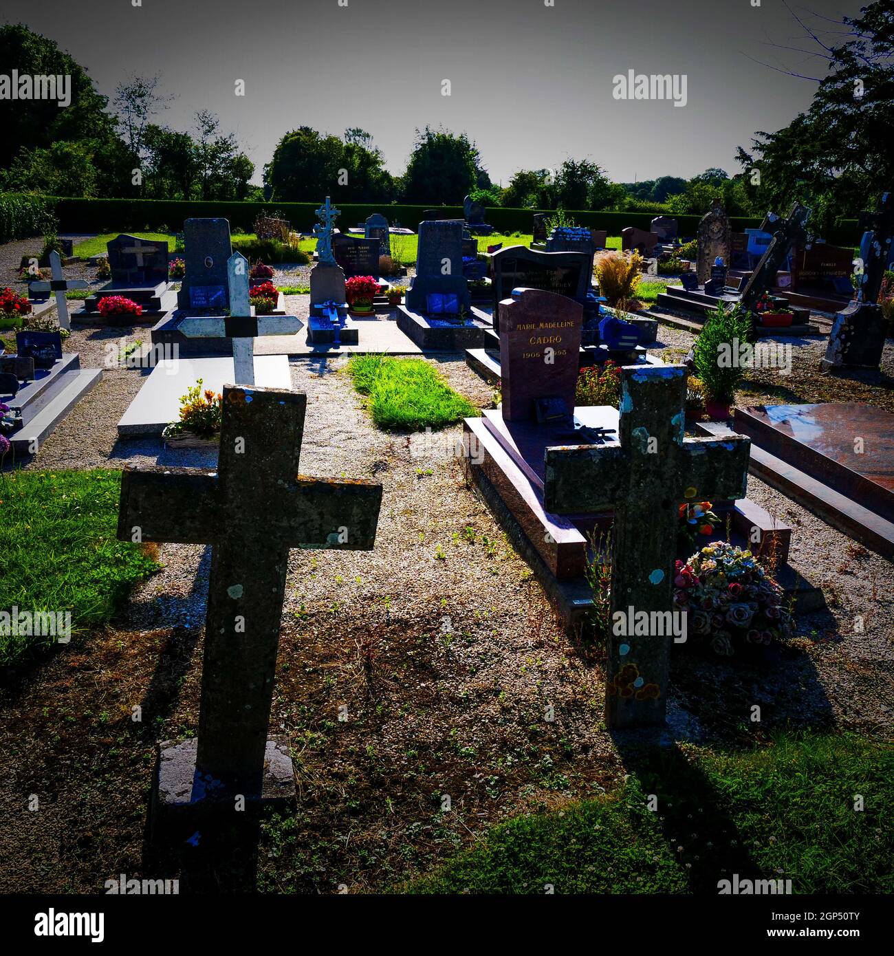 Sainte-Honorine church cemetery, Audouville la Hubert, Manche ...