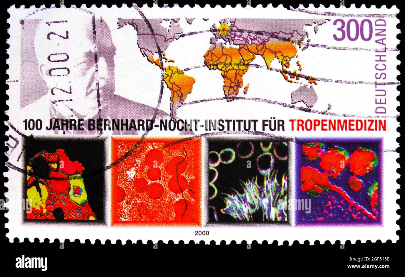 MOSCOW, RUSSIA - AUGUST 4, 2021: Postage stamp printed in Germany shows ...