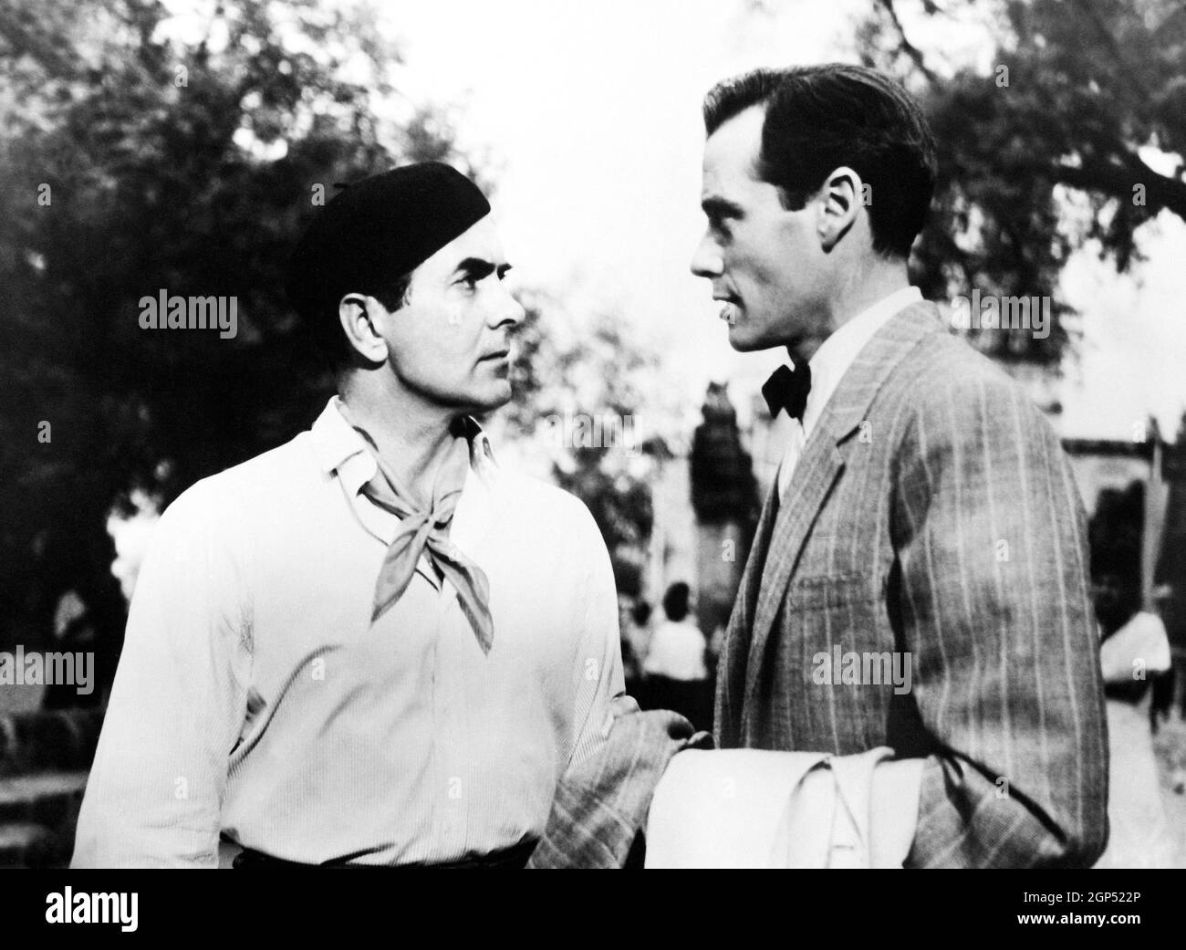 THE SUN ALSO RISES, from left, Tyrone Power, Mel Ferrer, 1957, TM & Copyright ©20th Century Fox ...