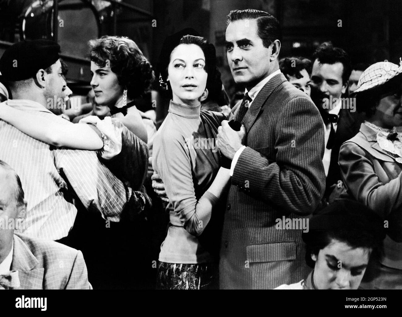 THE SUN ALSO RISES, from left, center, Ava Gardner, Tyrone Power, 1957, TM & Copyright ©20th ...