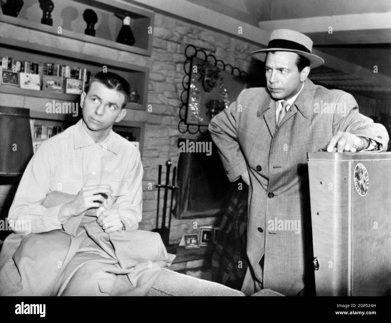 SUSAN SLEPT HERE, from left, Alvy Moore, Dick Powell, 1954 Stock Photo ...