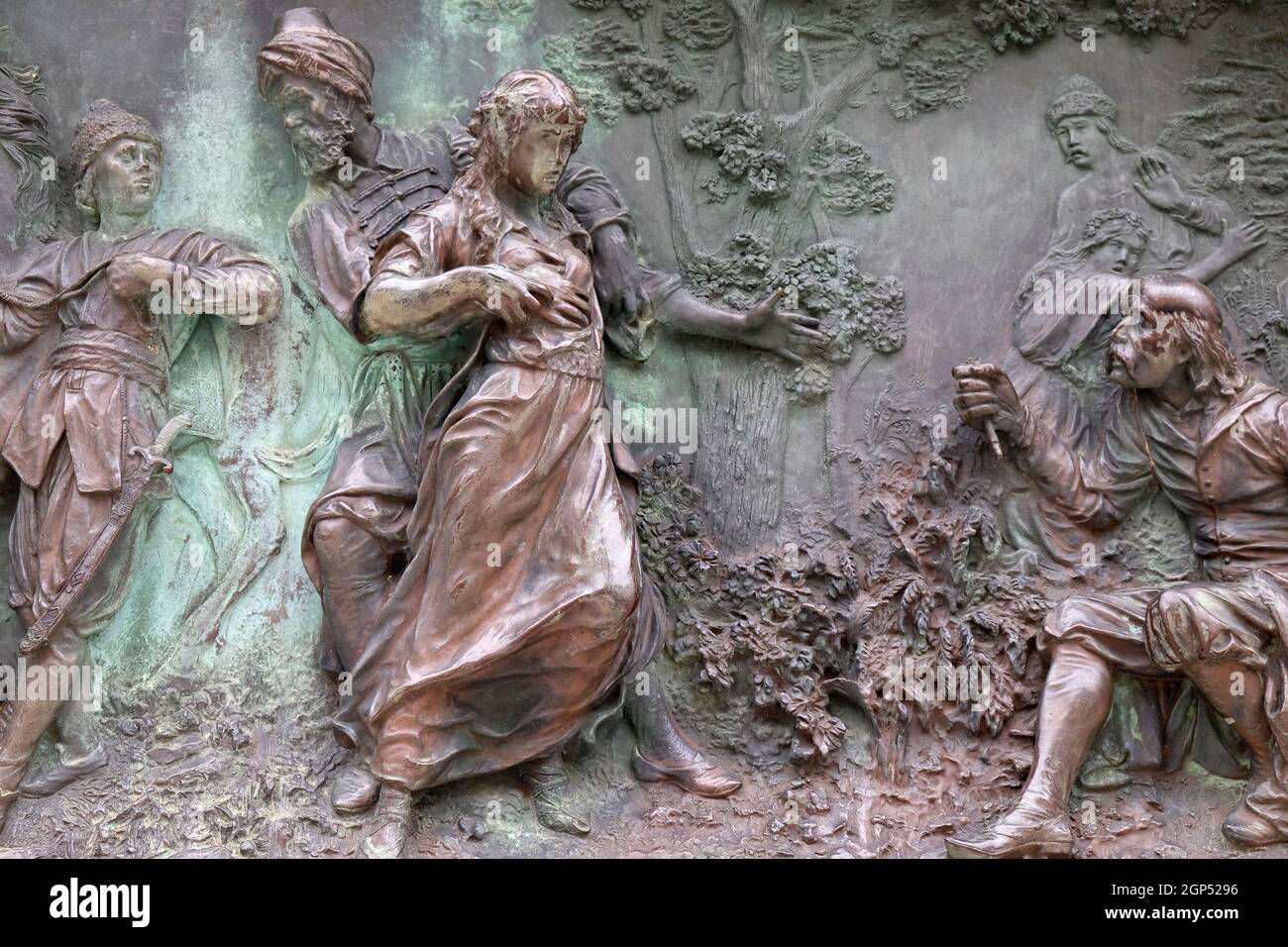 Relief on a monument of Ivan Gundulic in Dubrovnik. Scene from the ...