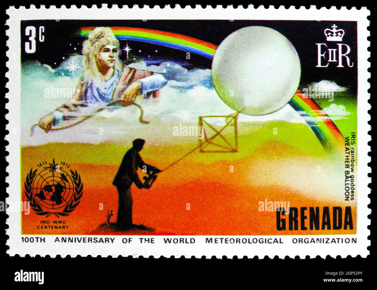 MOSCOW, RUSSIA - AUGUST 5, 2021: Postage stamp printed in Grenada shows ...