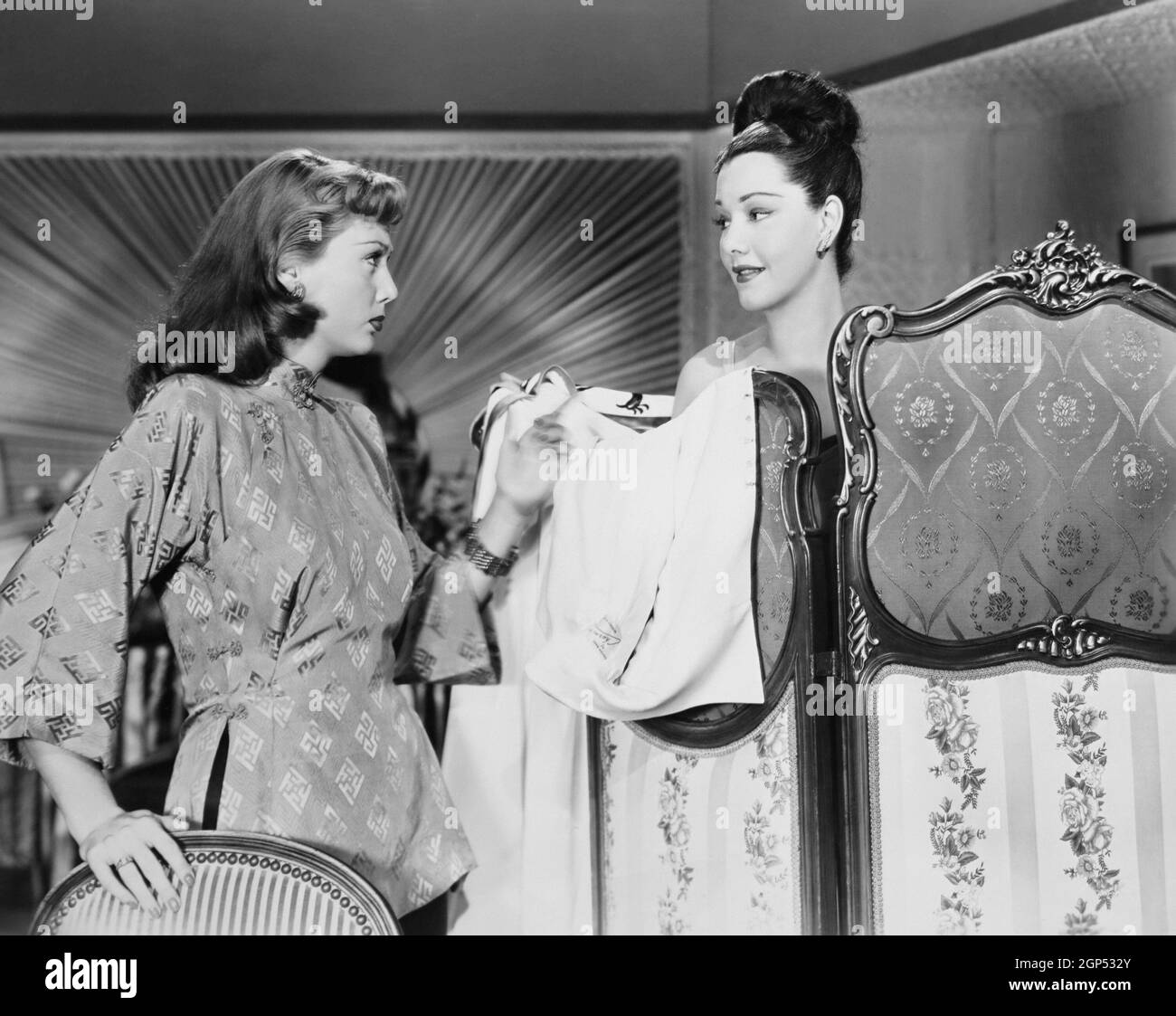 TANGIER, from left: Louise Allbritton, Maria Montez, 1946 Stock Photo ...