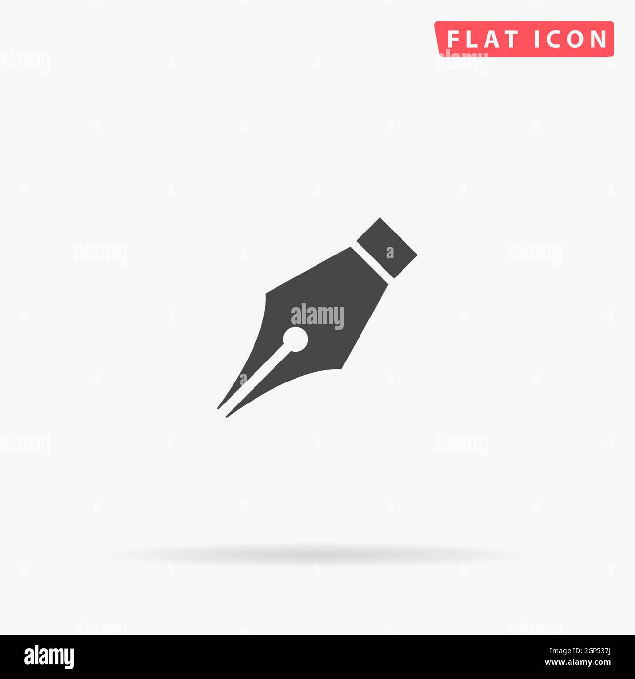Ink Pen flat vector icon. Hand drawn style design illustrations Stock ...