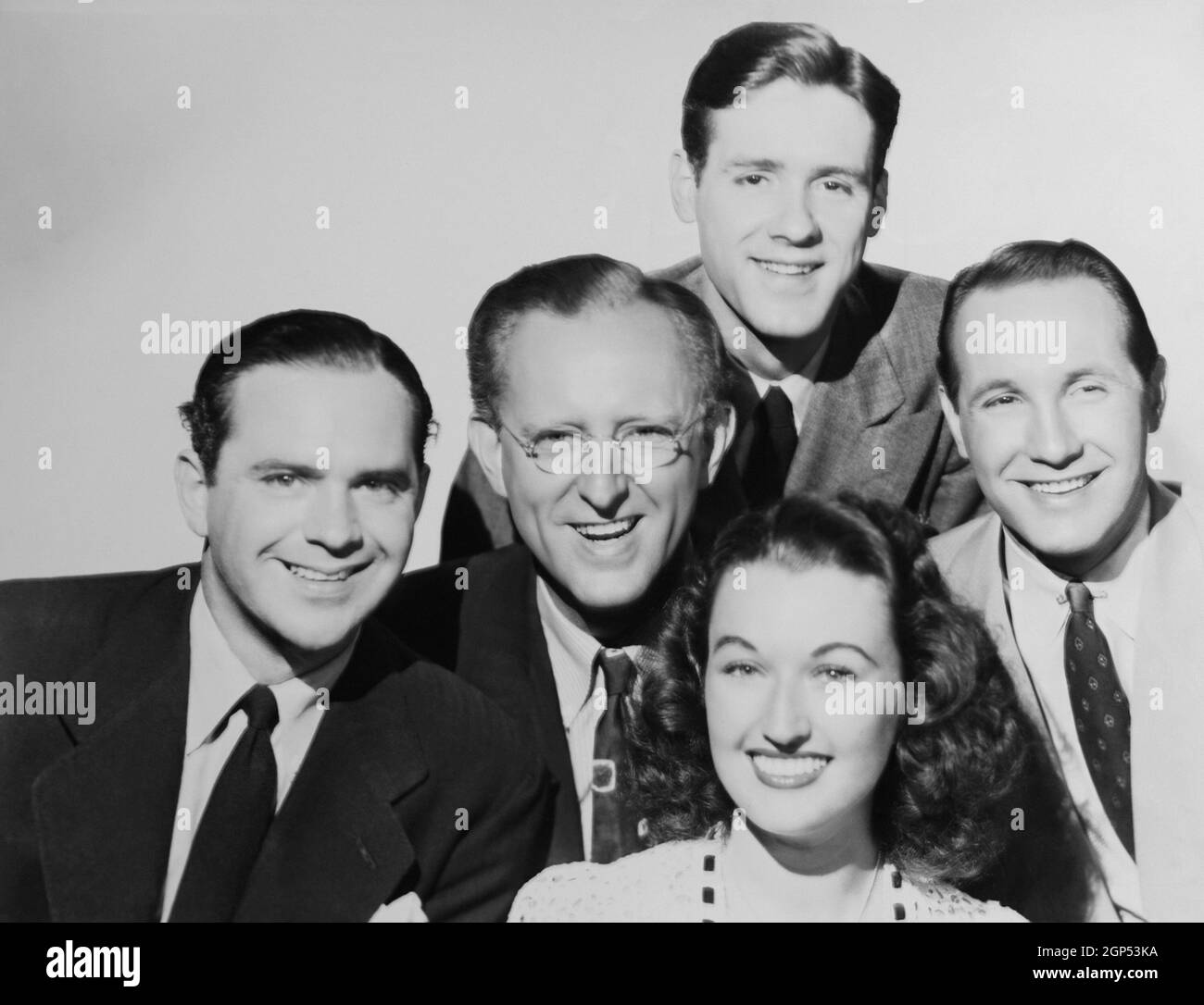 THAT'S RIGHT - YOU'RE WRONG, from left: Sully Mason, Kay Kyser, Mervyn ...